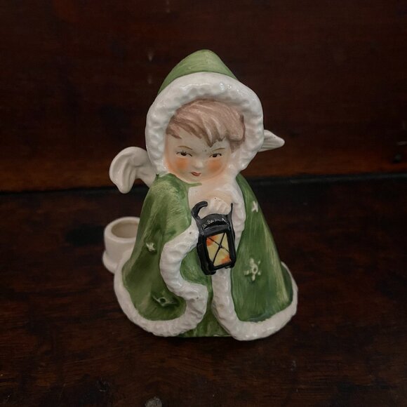 Goebel | Holiday | Goebel Robson Winter Angel Green Lantern Vintage ...